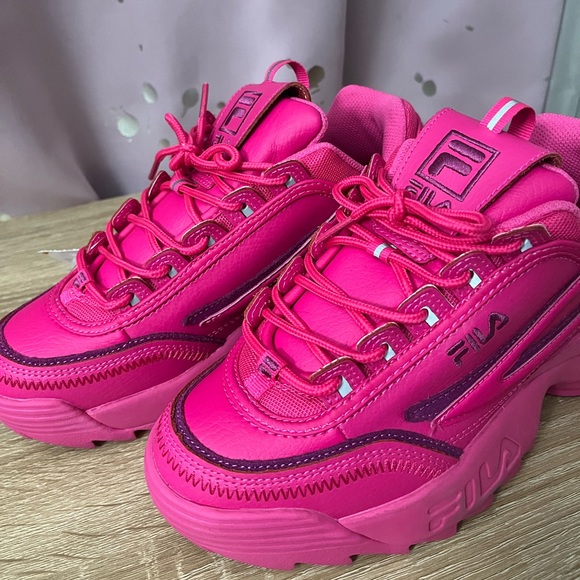 Fila | Shoes | New Fila Disruptor Hot Pink | Poshmark